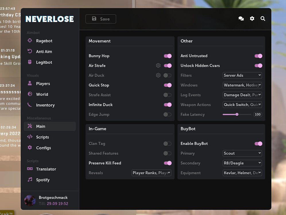 Custom Menu Themes Thread - CS:GO - Neverlose.cc - Forum