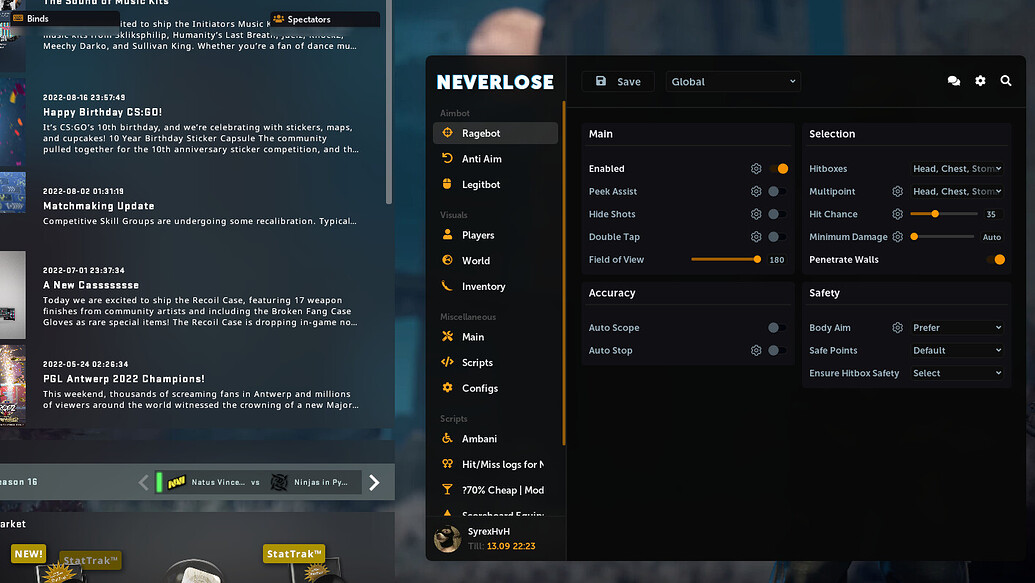 Custom Menu Themes Thread - CS:GO - Neverlose.cc - Forum