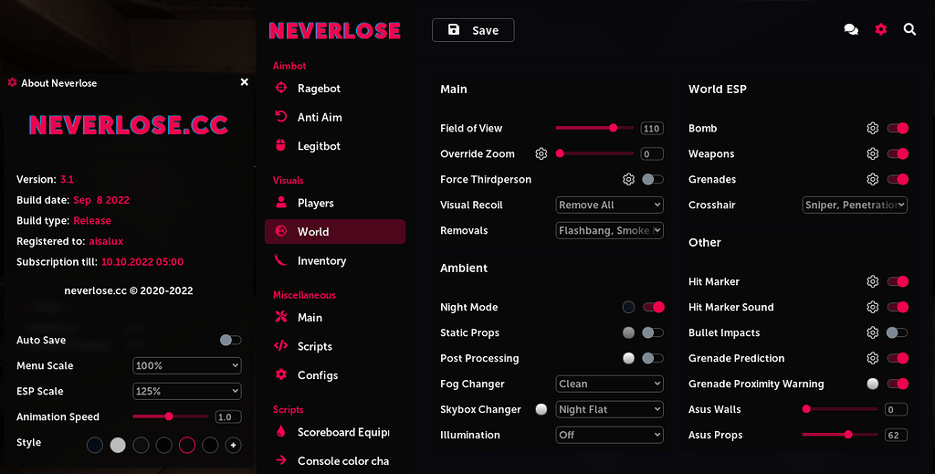 Red-ish Neverlose Theme - Offtop - NeverLose.cc - Forum
