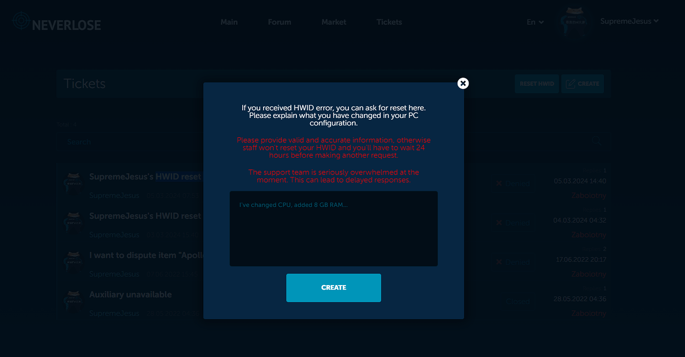 Regarding HWID, I need to ask for help - CS2 - NeverLose.cc - Forum