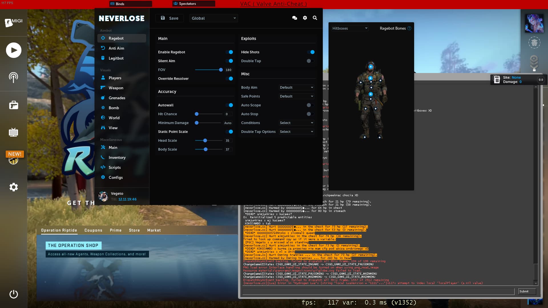 Issue with Ragebot - CS:GO - Neverlose.cc - Forum
