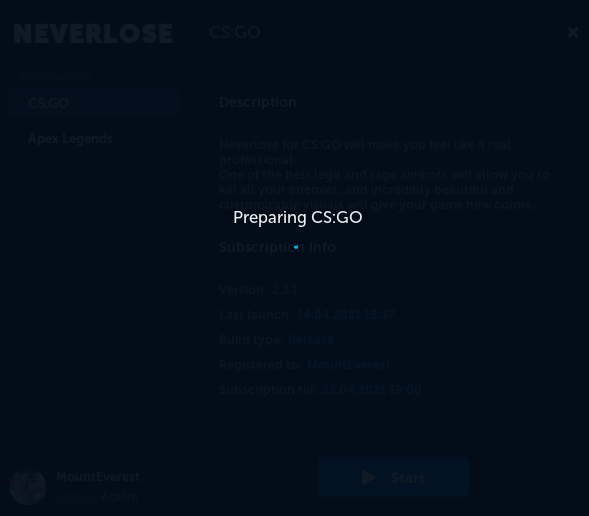 "Preparing CSGO"-Loop - Problems - Neverlose.cc - Forum