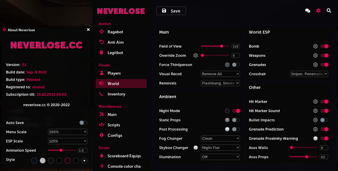 Red-ish Neverlose Theme - Offtop - NeverLose.cc - Forum
